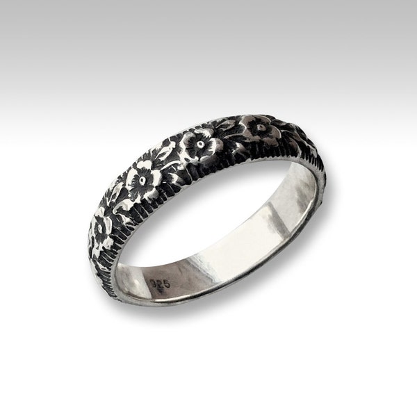 Floral Wedding Band - Etsy