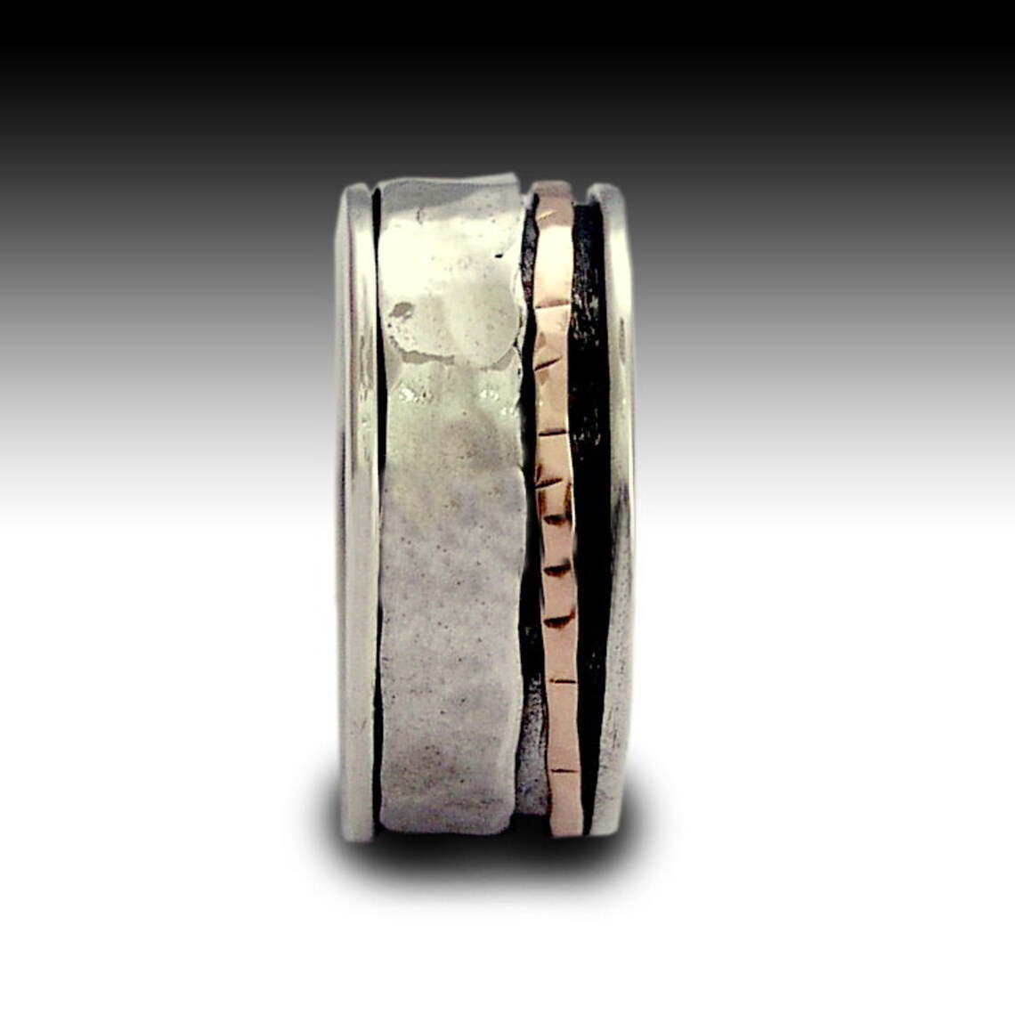 Sterling Silver Ring Silver Rose Gold Ring Unisex Ring - Etsy