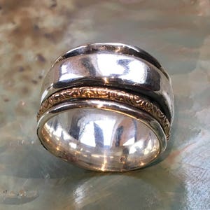 Rustic Unisex Band, Chunky Ring, Unique Wedding Ring, Silver Band ...