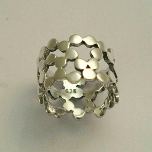 Dotted Ring, Silver Gold Ring, Silver Band, Silver Ring, Boho Ring ...