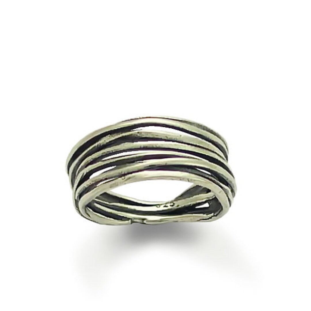 Sterling Silver Ring, Wrap Silver Ring, Men and Women Band, Unisex ...