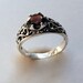 January Birthstone Ring, Engagement Ring, Red Garnet Ring, Sterling ...