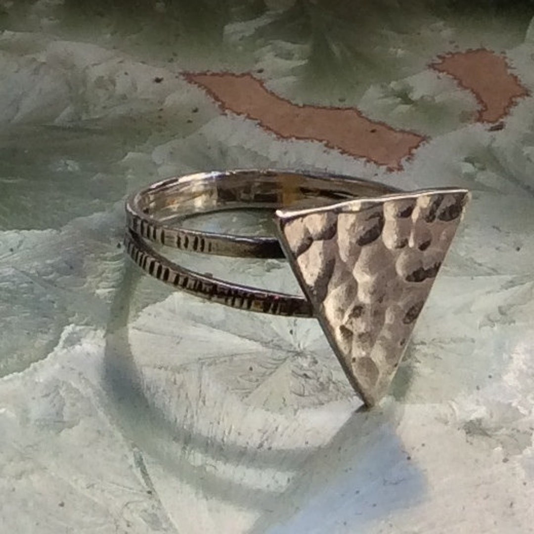 Triangle Ring, Sterling Silver Band, Stacking Band, Stacking Ring ...