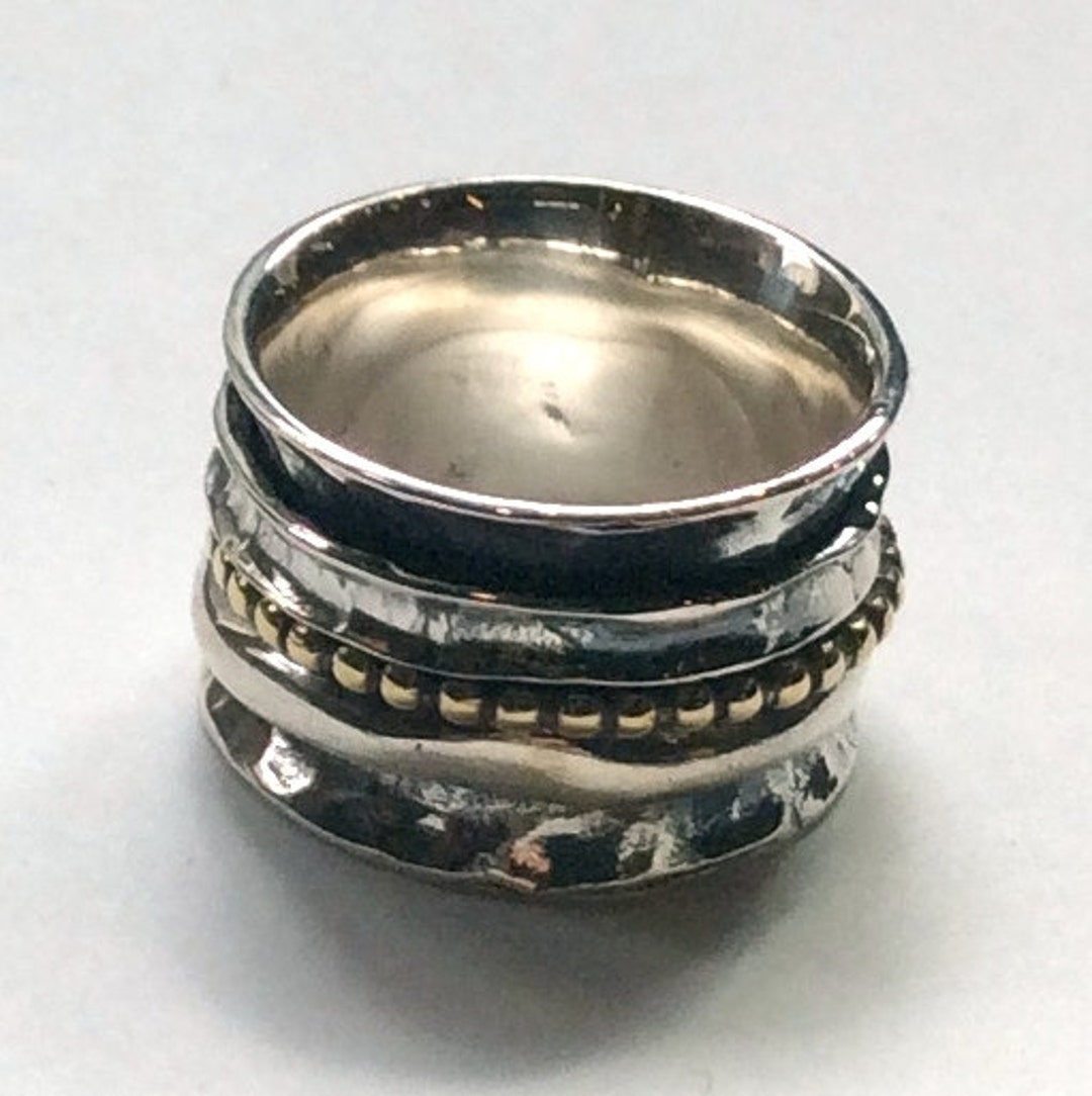 Silver Wedding Ring, Gold Filled Ring, Eternity Ring, Three Stacking ...