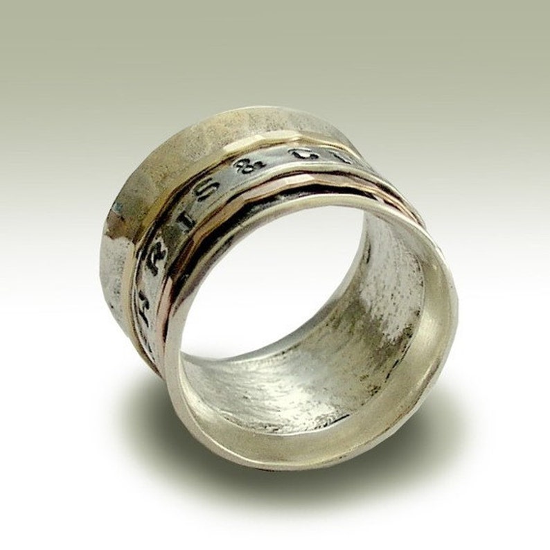 Personalized Stamped Ring Wedding Band Sterling Silver Ring - Etsy