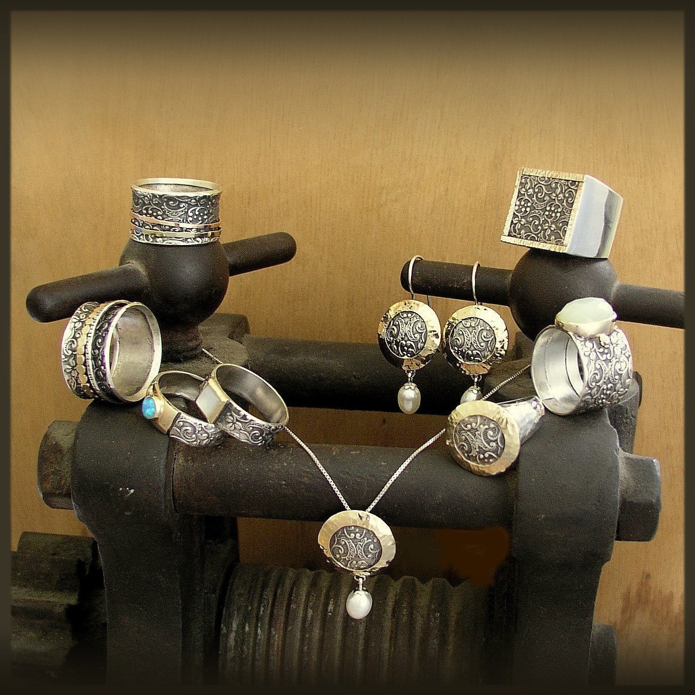 Sterling Silver Earrings Silver Gold Earrings Fresh Water - Etsy