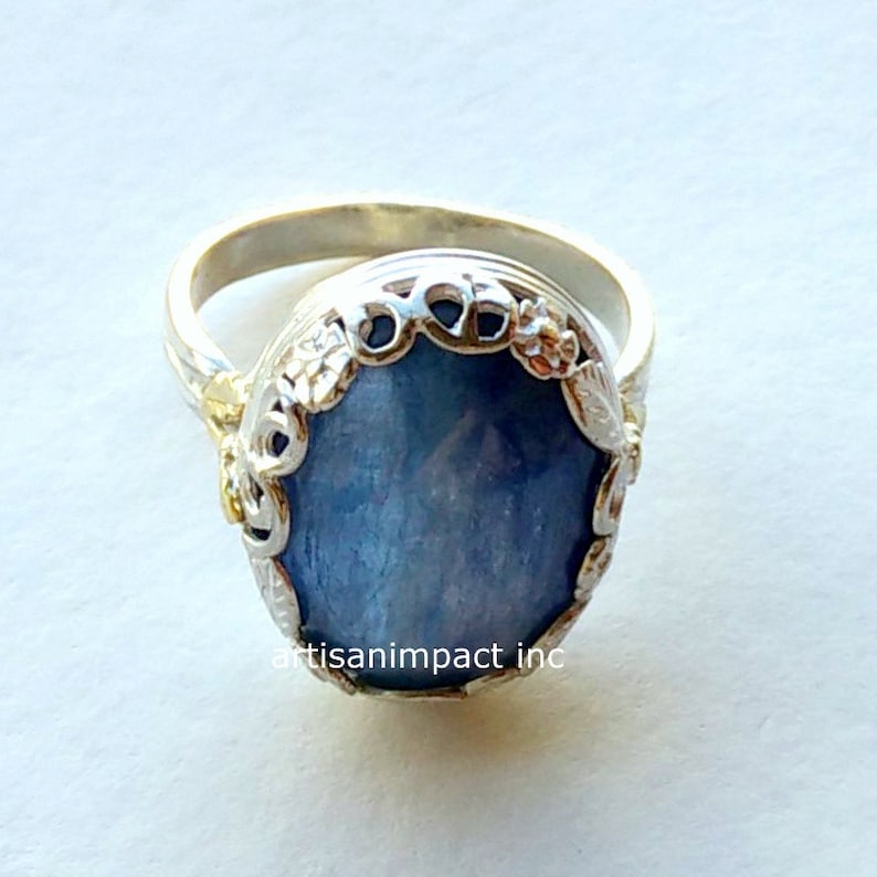 Silver engagement ring silver gold ring alternative ring | Etsy