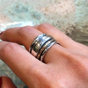 Rustic Unisex Band, Chunky Ring, Unique Wedding Ring, Silver Band ...