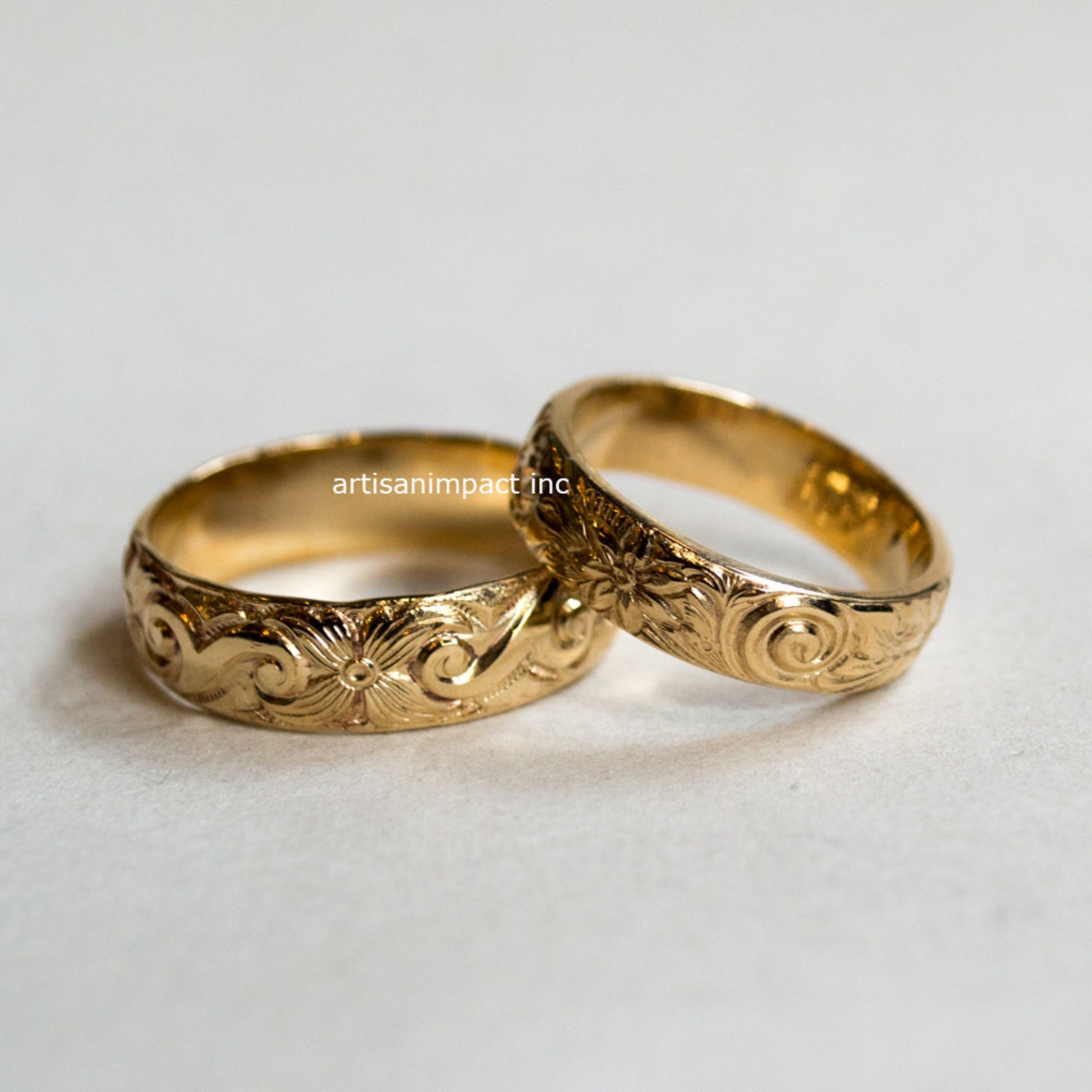 Unisex Wedding Band Gold Filled Band Matching Bands Set - Etsy