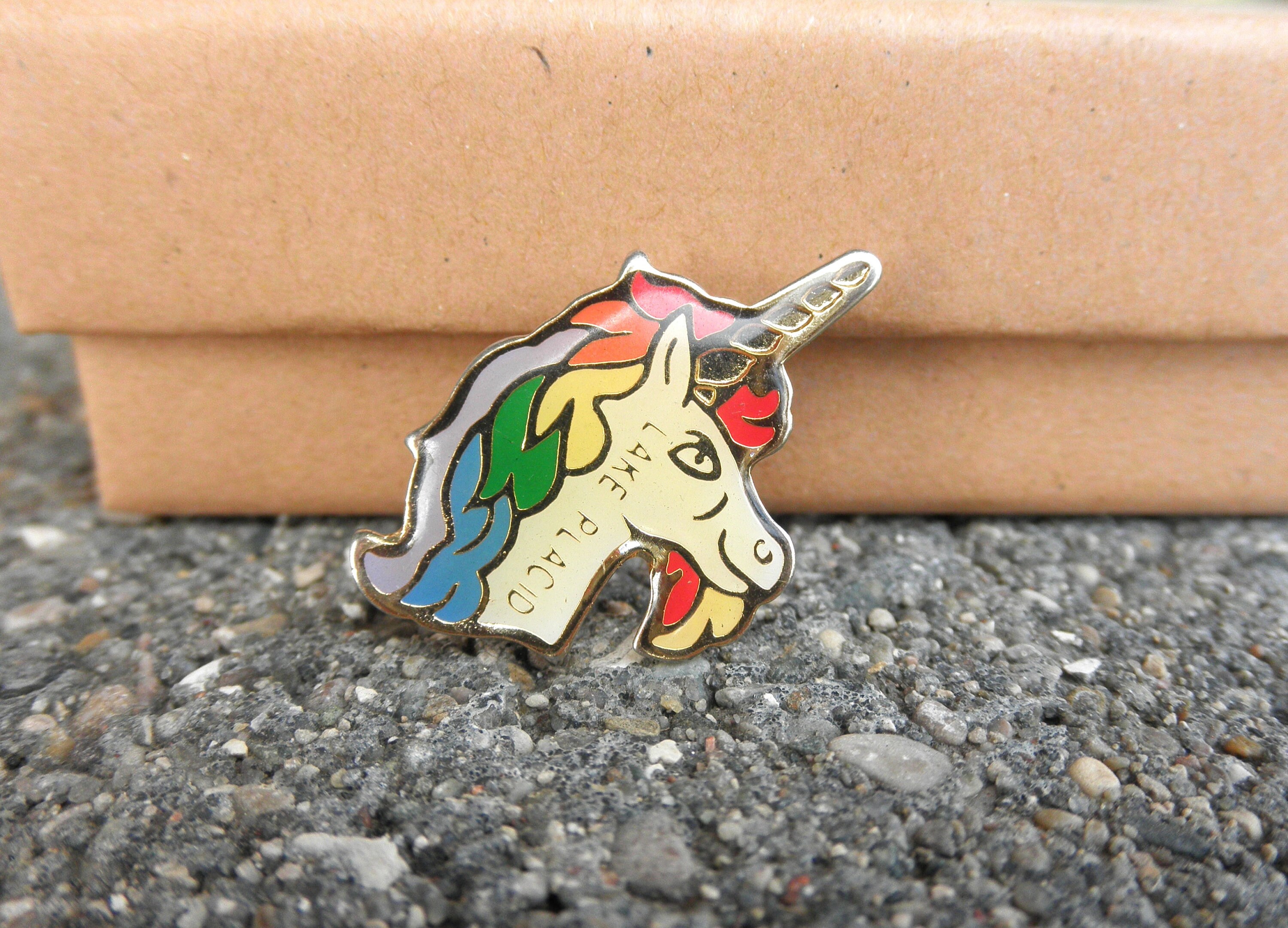 Unicorn Pin Vintage 1980s Unicorn Head Rainbow Hair Lapel Pin Retro 80s ...