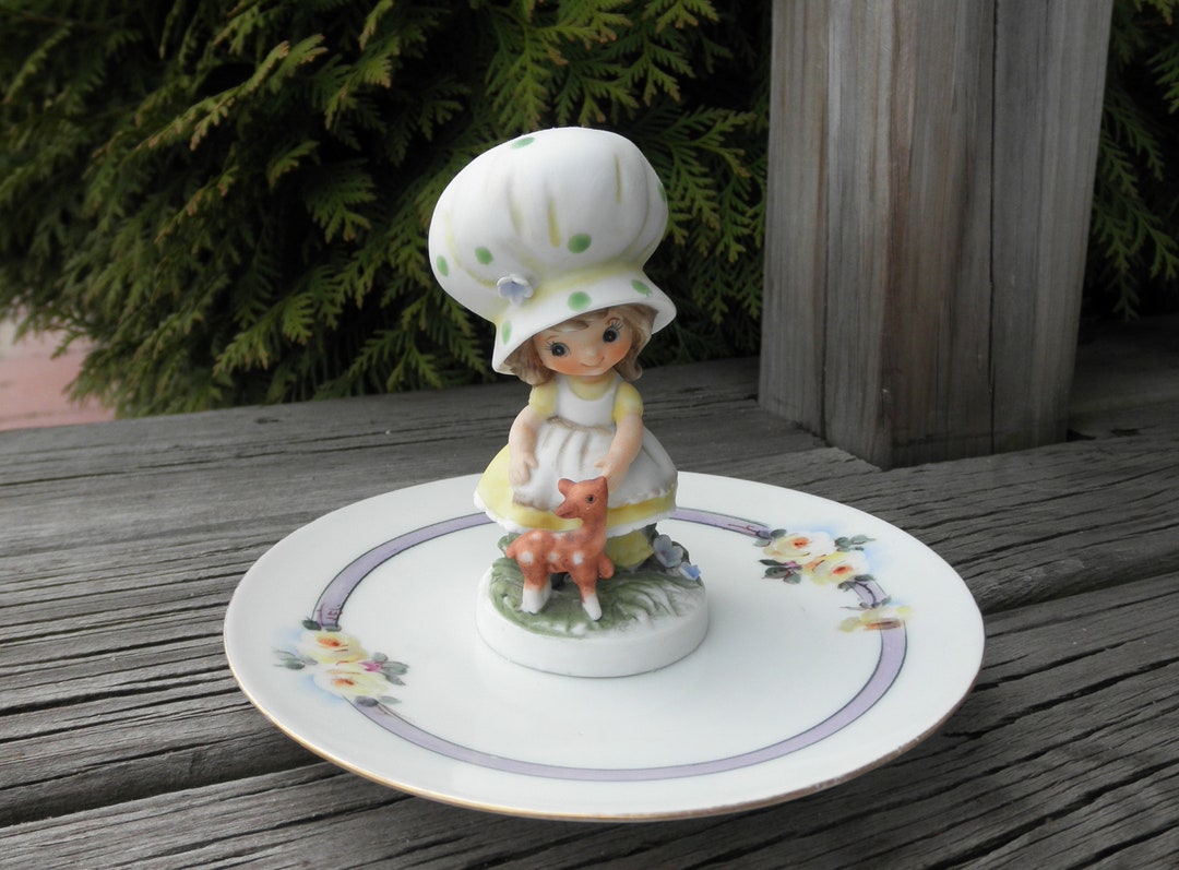 Vintage Holly Hobbie Ring Dish – Upcycled Ceramic Plate Jewelry Holder ...