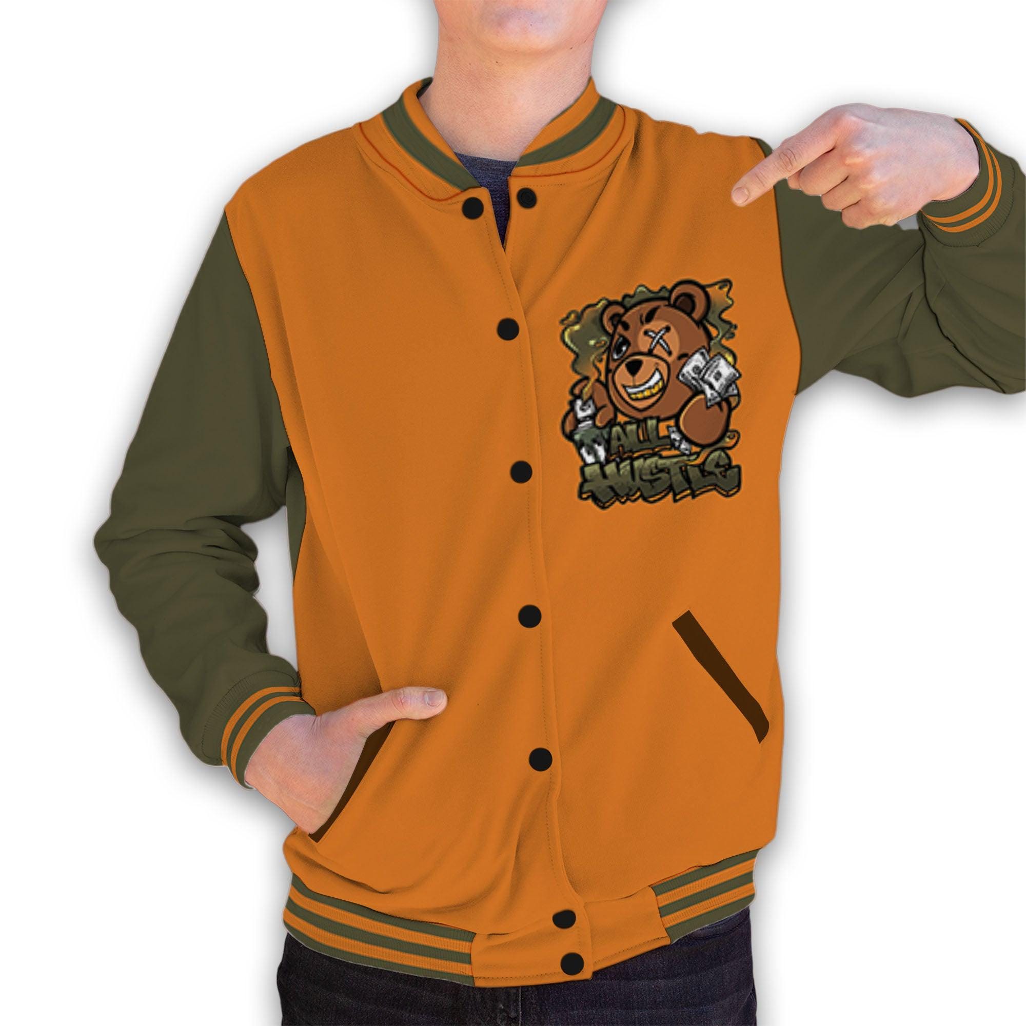 Jordan 5 Olive Unisex Varsity Jacket, BER Hustle All Day Varsity Custom ...