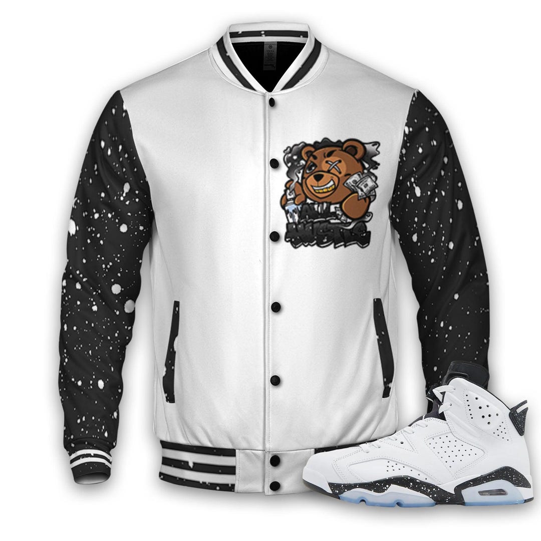 AJ 6 Reverse Oreo Unisex Varsity Jacket, BER Hustle All Day Varsity ...