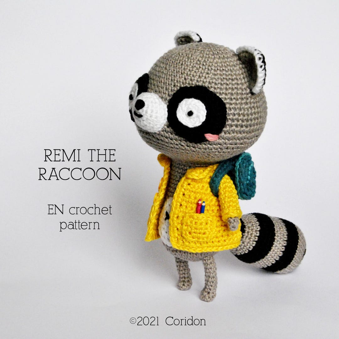 CROCHET PATTERN - Remy the Raccoon Amigurumi - Etsy