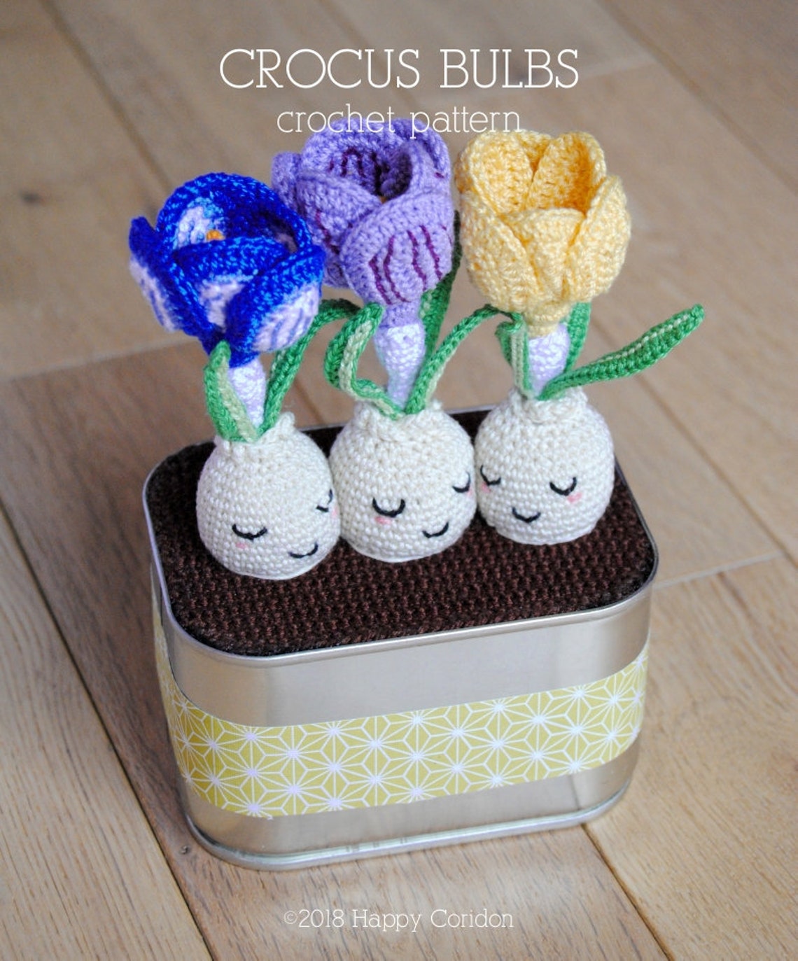 CROCHET PATTERN Crocus Bulb Spring Flower Amigurumi - Etsy