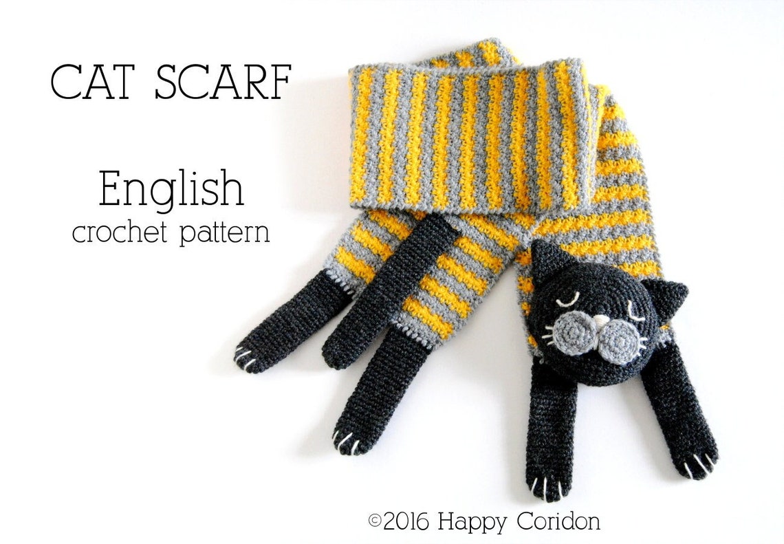 CROCHET PATTERN Cat Scarf - Etsy