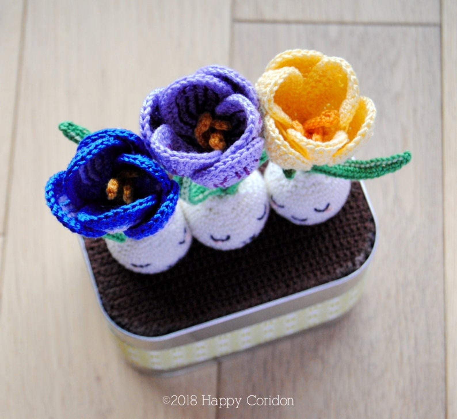 CROCHET PATTERN Crocus Bulb Spring Flower Amigurumi - Etsy