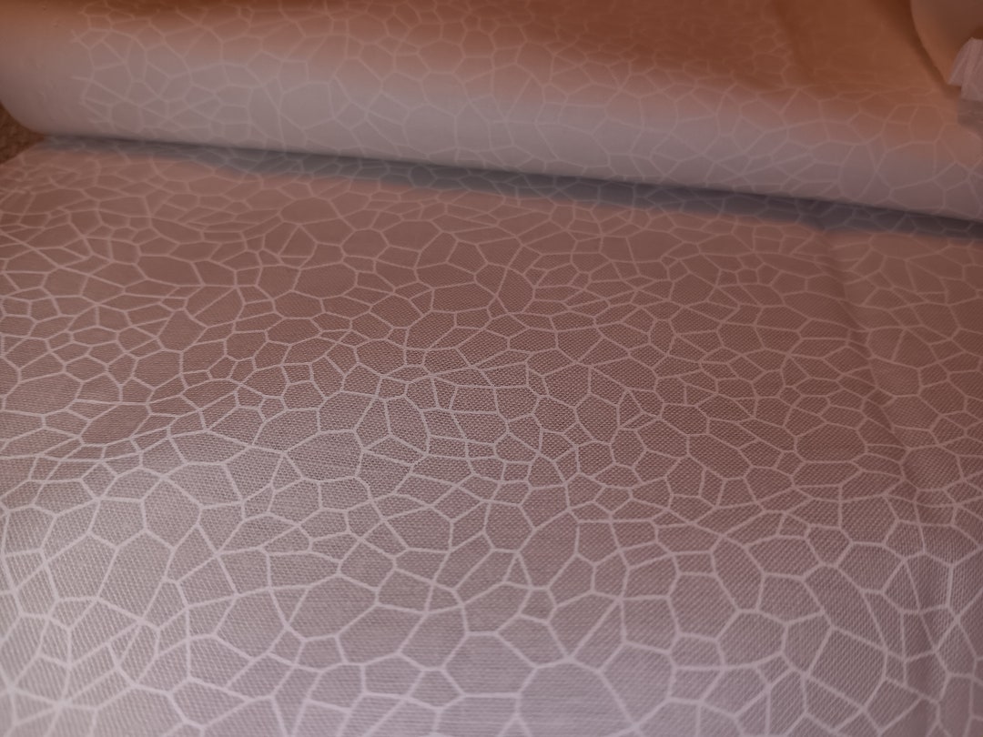 White Print Cotton Fabric - Etsy