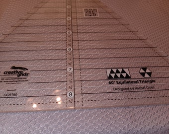 Creative Grids 60 Degree 8-inch Triangle Quilt Ruler CGRT60 - Etsy