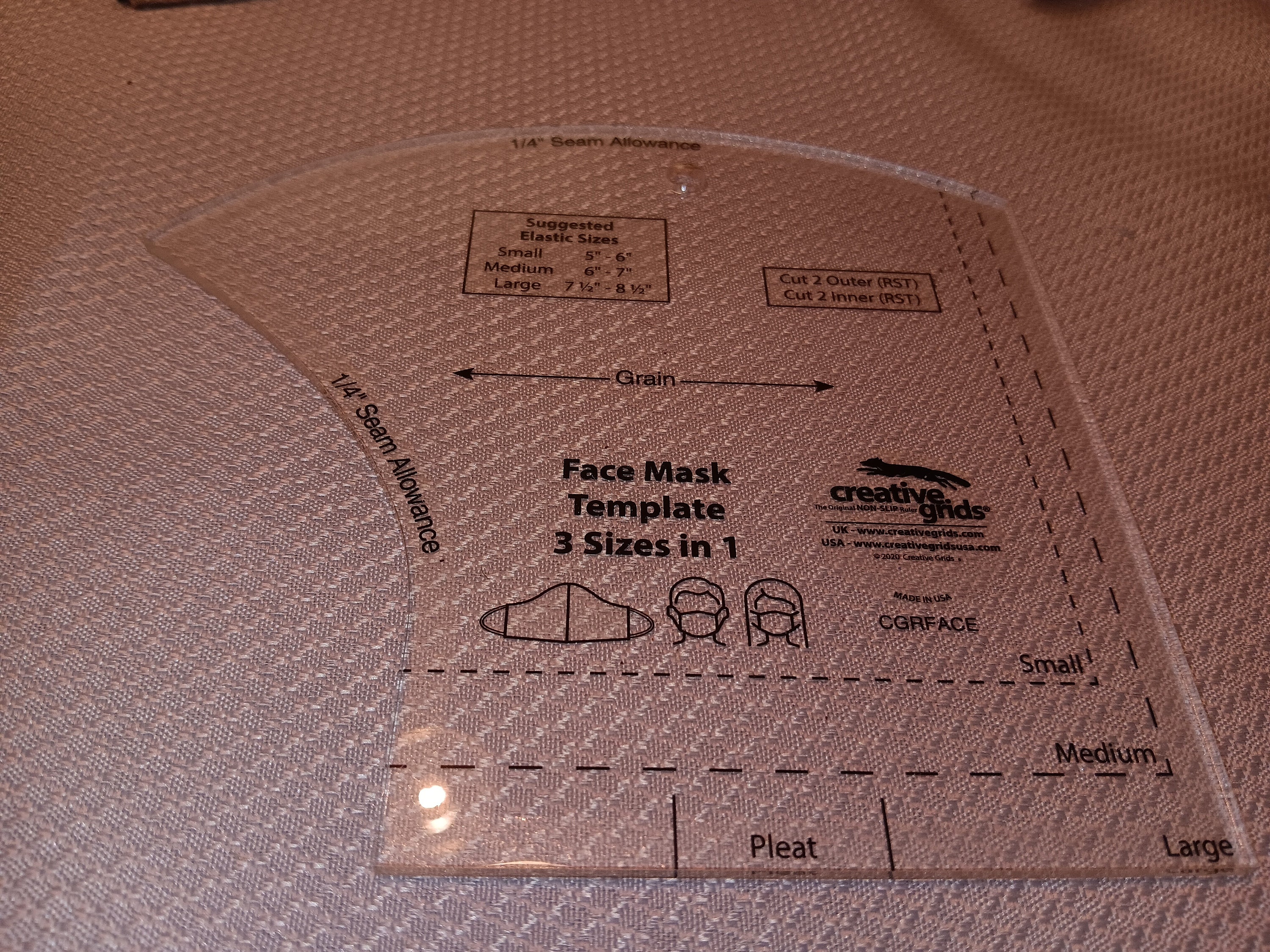 Creative Grids Face Mask Template. 3 Sizes in One - Etsy