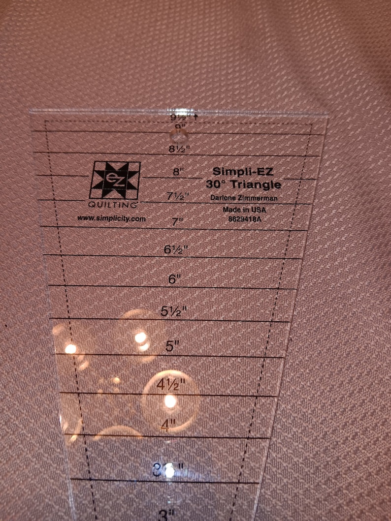 EZ Quilting Simpli-ez 30 Degree Triangle Ruler - Etsy