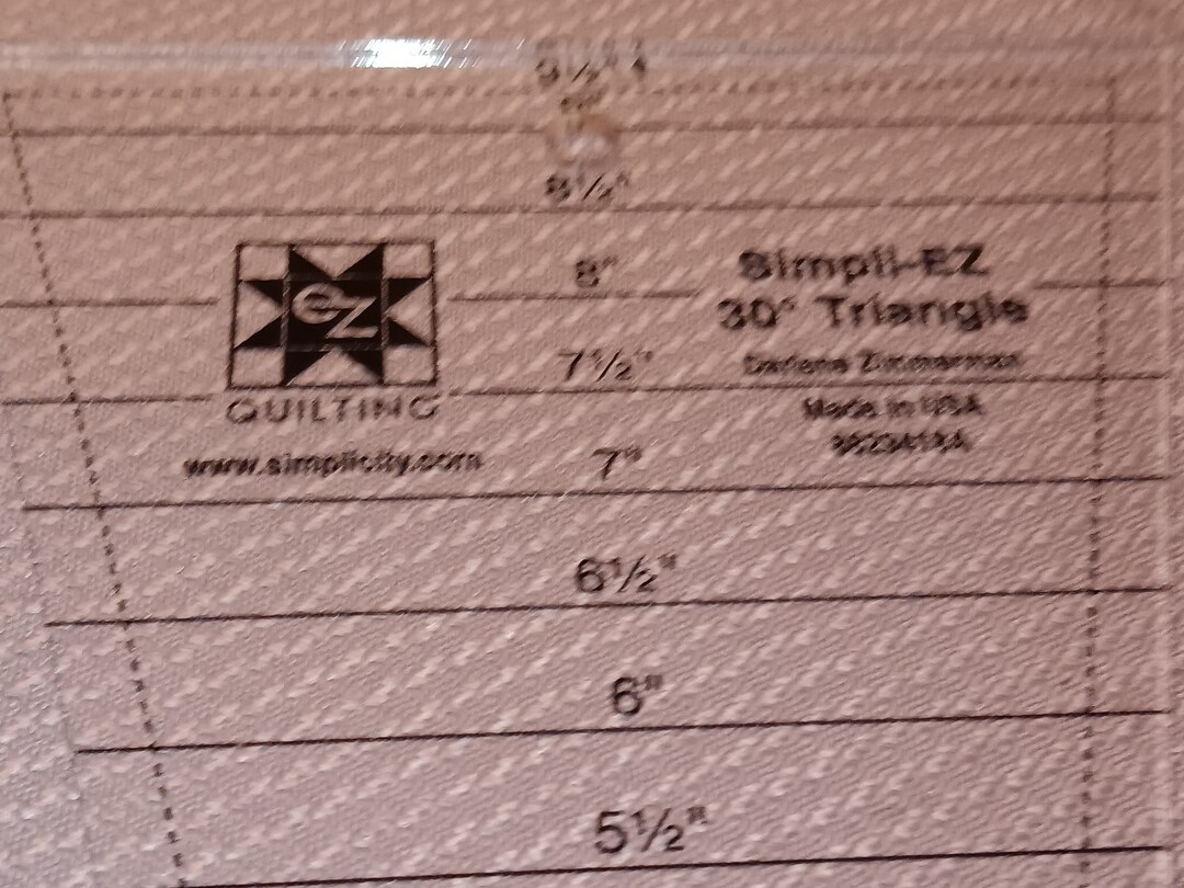EZ Quilting Simpli-ez 30 Degree Triangle Ruler - Etsy