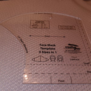 Creative Grids Face Mask Template. 3 Sizes in One - Etsy