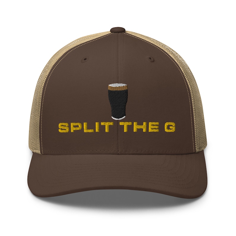 SPLIT THE G Embroidery Trucker Cap Guinness Pint Hat Pint Cap Beer ...