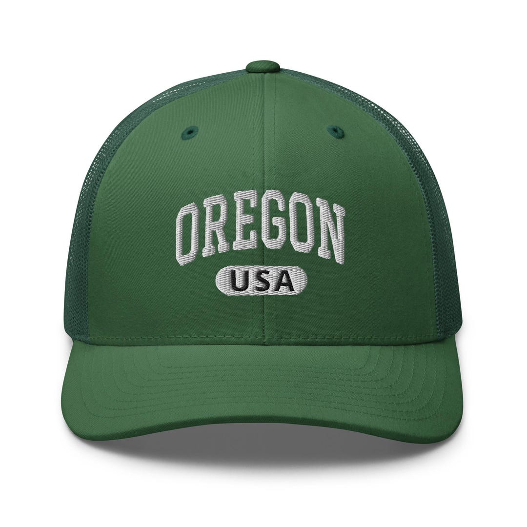 Oregon Hat Cap USA Collegiate Embroidery Trucker Cap Hat Crewneck ...