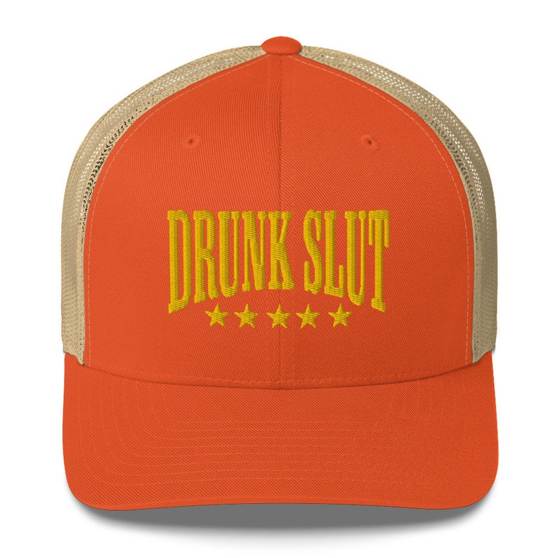 Drunk Slut Embroidery Trucker Cap Drunk Slut Hat Funny Party Gift Party ...