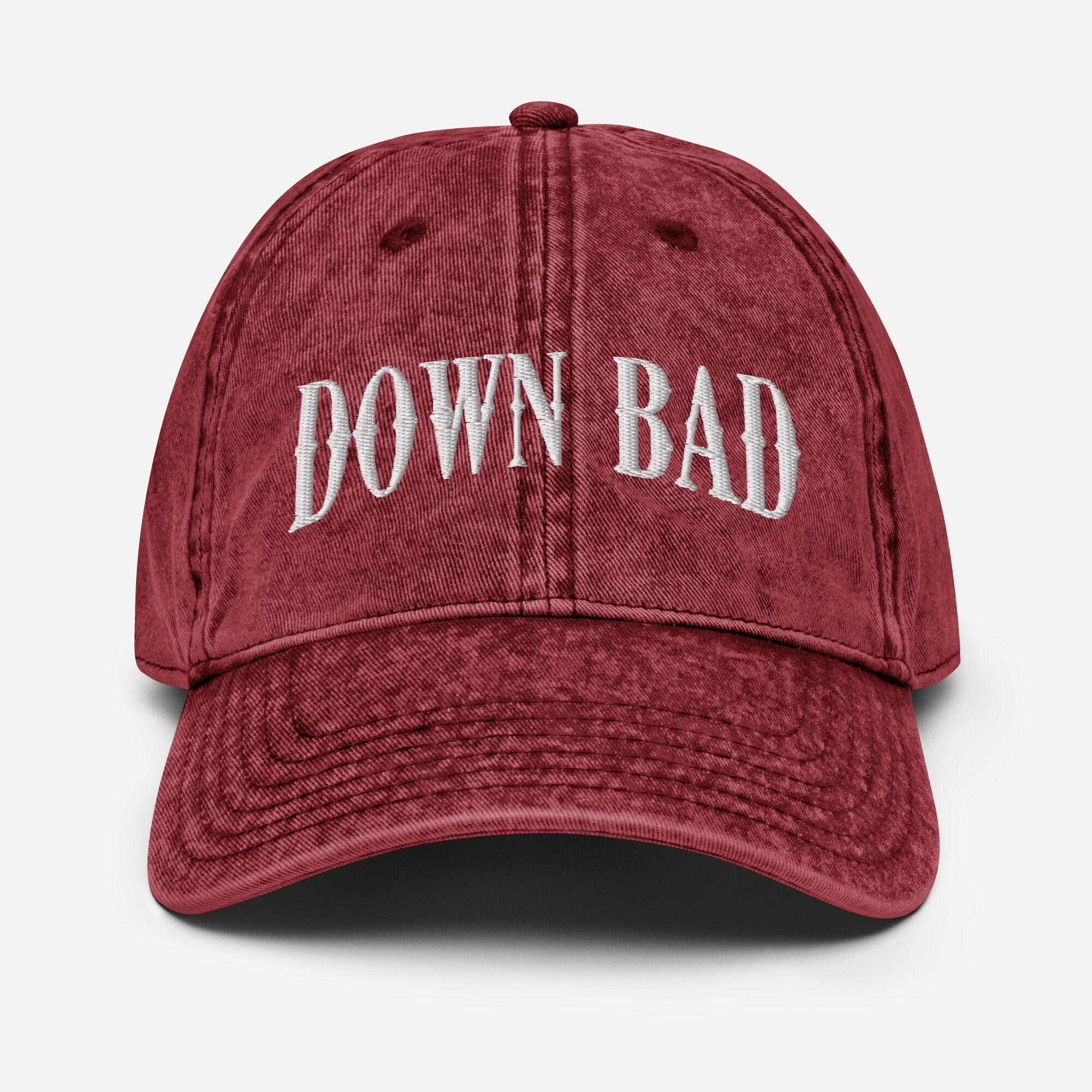 Down Bad Hat Down Bad Crying at the Gym Embroidered Vintage Cotton ...