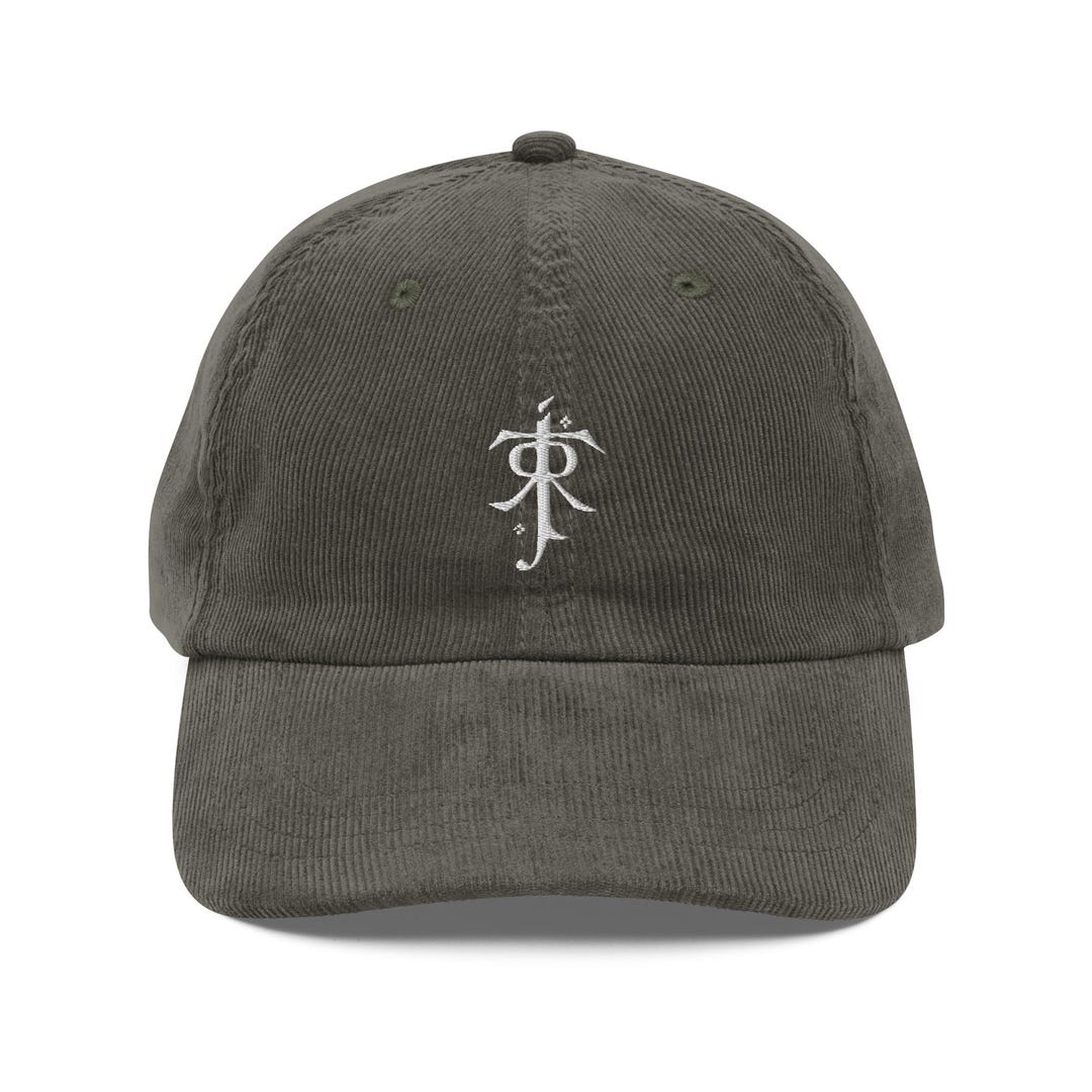J. R. R. Tolkien Symbol Embroidery Vintage Corduroy Cap LOTR Inspired ...