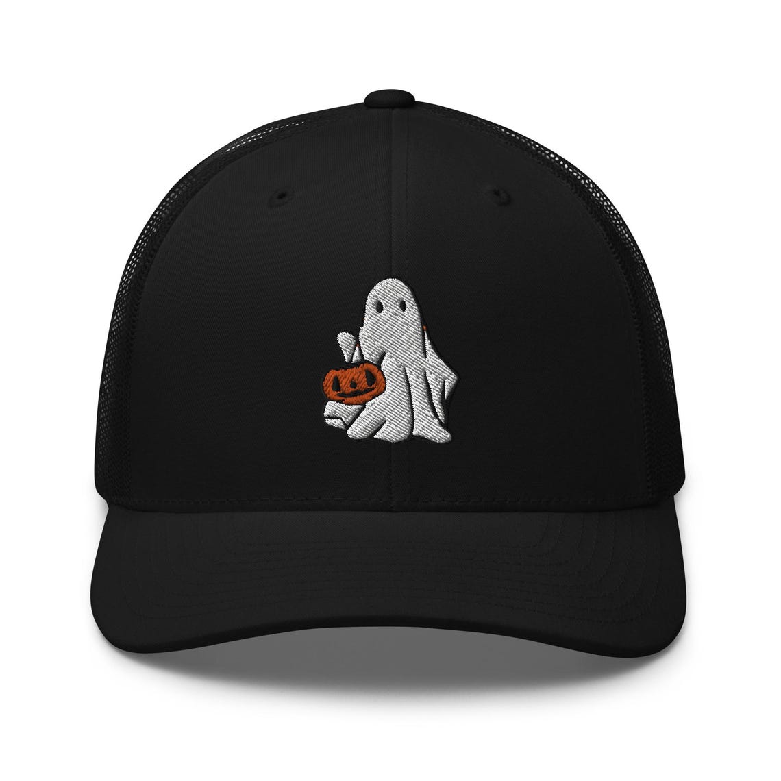GHOST Halloween Hat Embroidery Trucker Cap Ghost Gift Ghost Cowperson ...