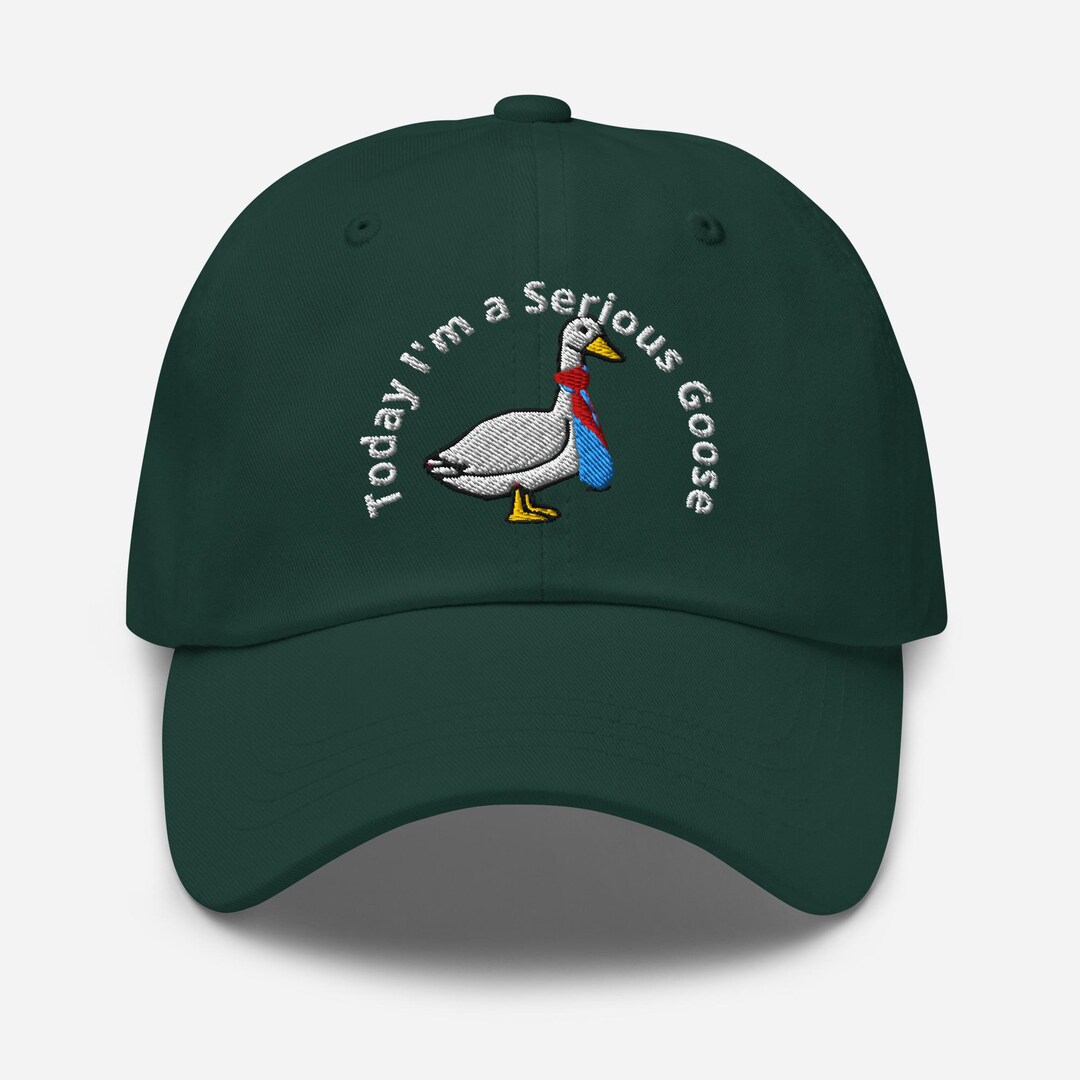 Silly Goose on the Loose Hat Today I'm a Serious Goose Embroider ...