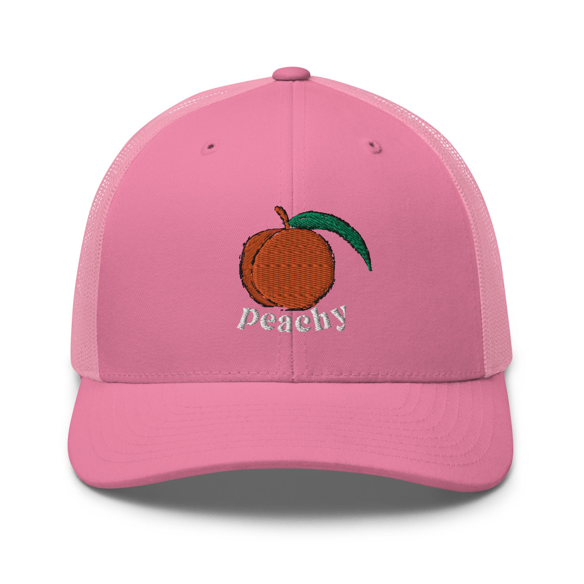 Peach Hat Fruit Shirt Aesthetic Fruit Shirt Embroidery Trucker Cap Hat ...