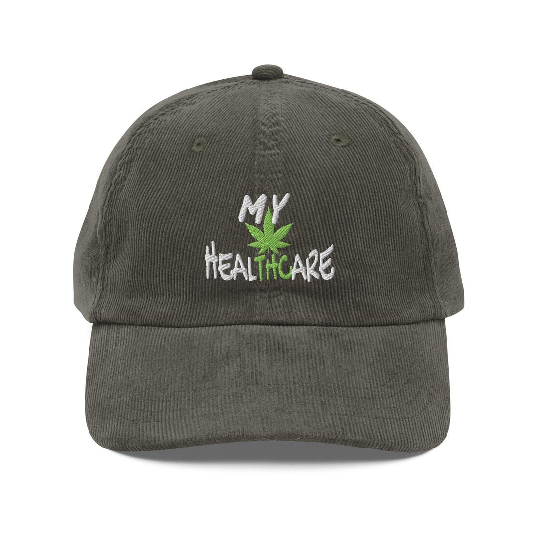 Weed Stoner Cap My Healthcare Embroidered Vintage Corduroy Cap ...