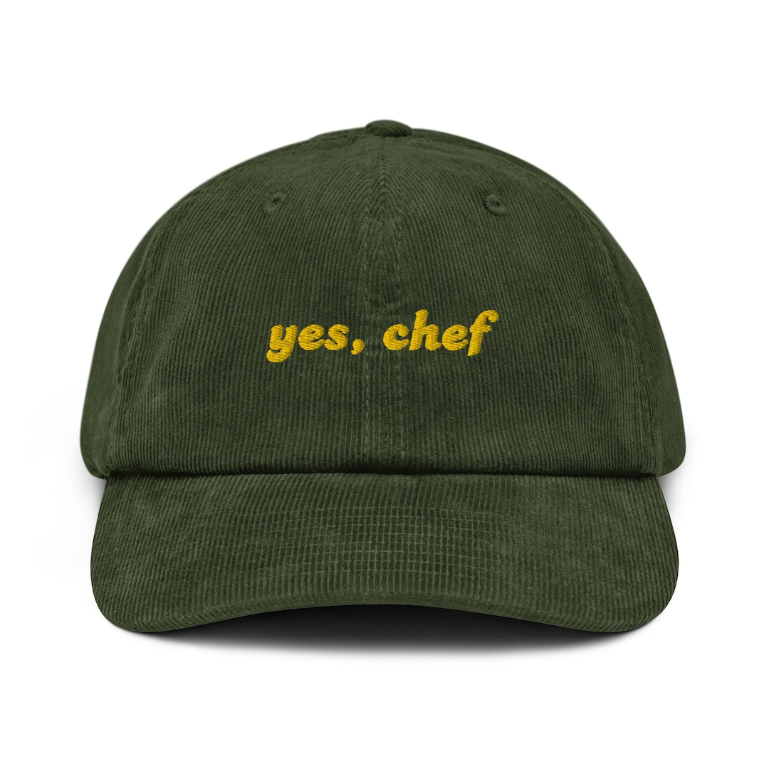 Yes Chef Hat Embroidered Vintage Corduroy Hat Culinary Home Chef Gift ...