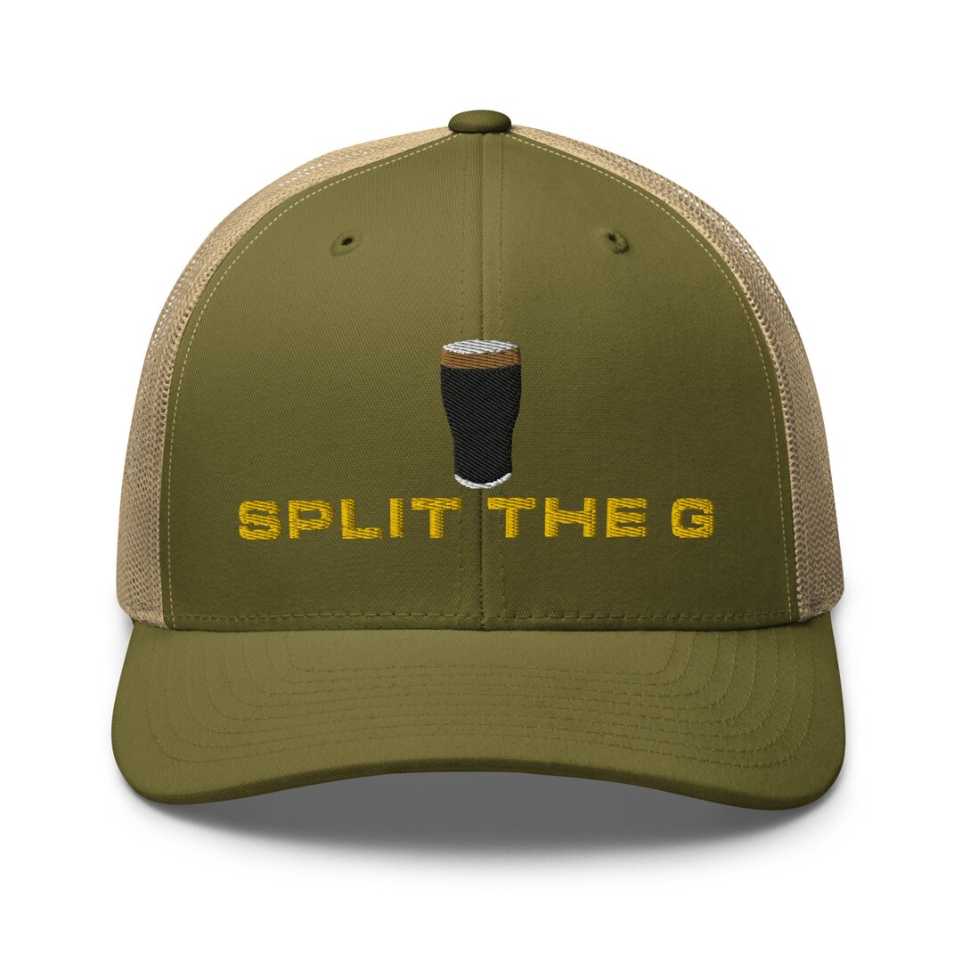 SPLIT THE G Embroidery Trucker Cap Guinness Pint Hat Pint Cap Beer ...