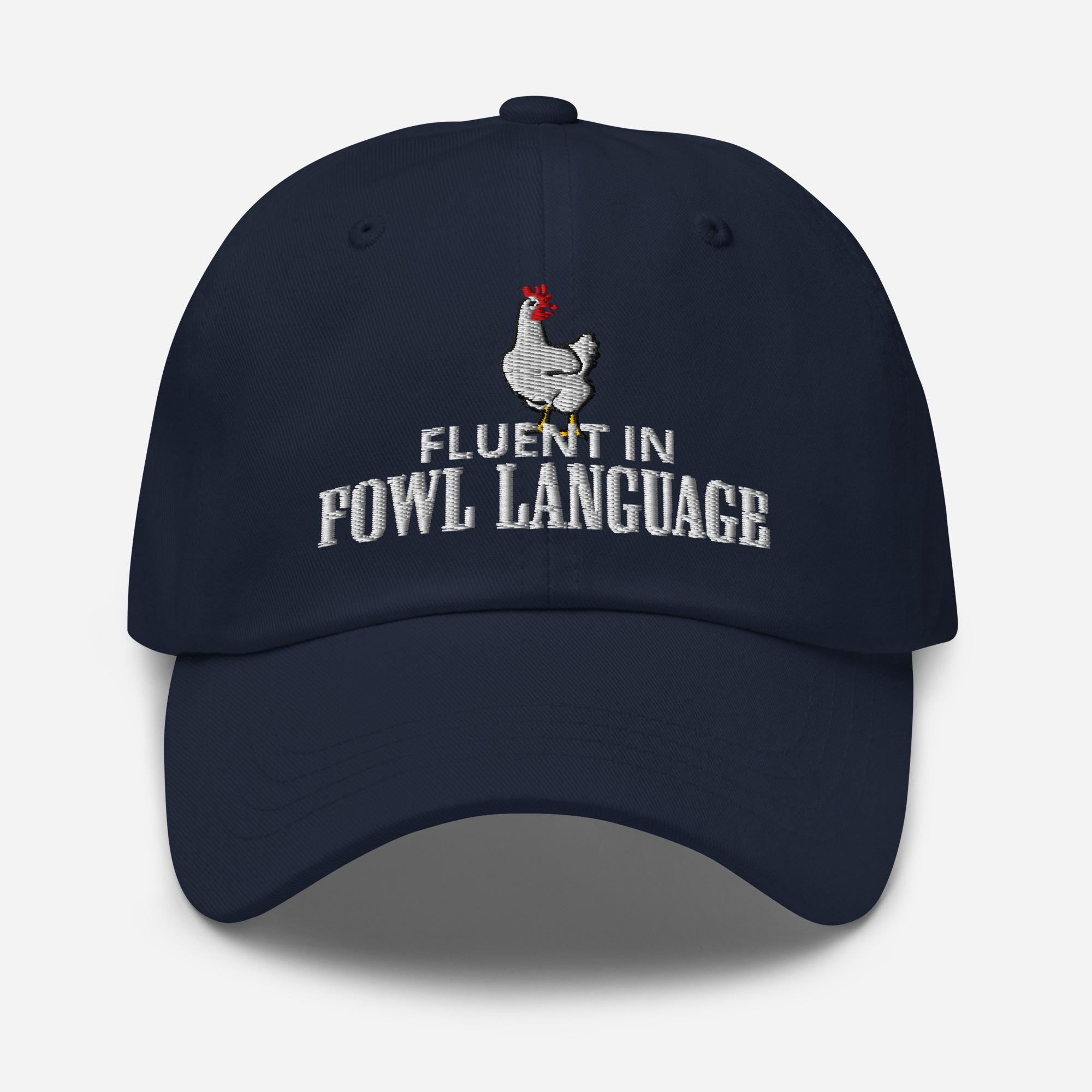 Fluent in Fowl Language Chicken Cap Crazy Chicken Lady Embroidery ...