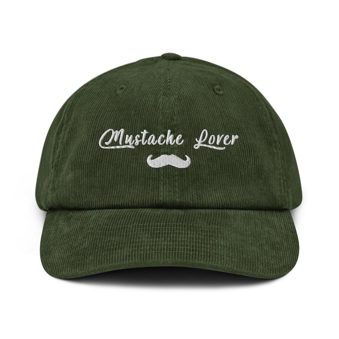 Mustache Lover Embroidered Corduroy Hat Moustache Cap Gifts for Him ...