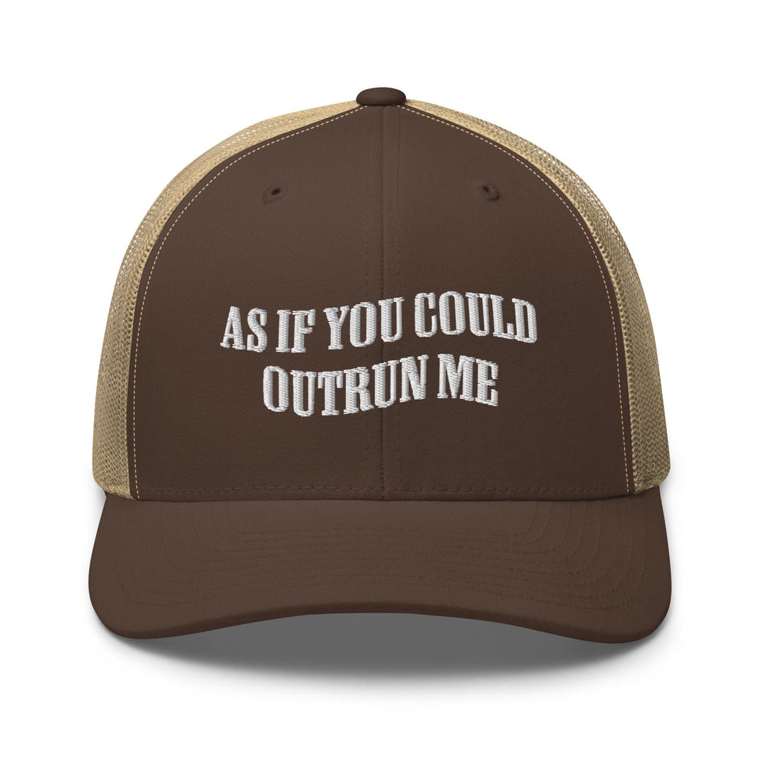 As If You Could Outrun Me Minimalist Twilight Inspired Cap Embroidery ...