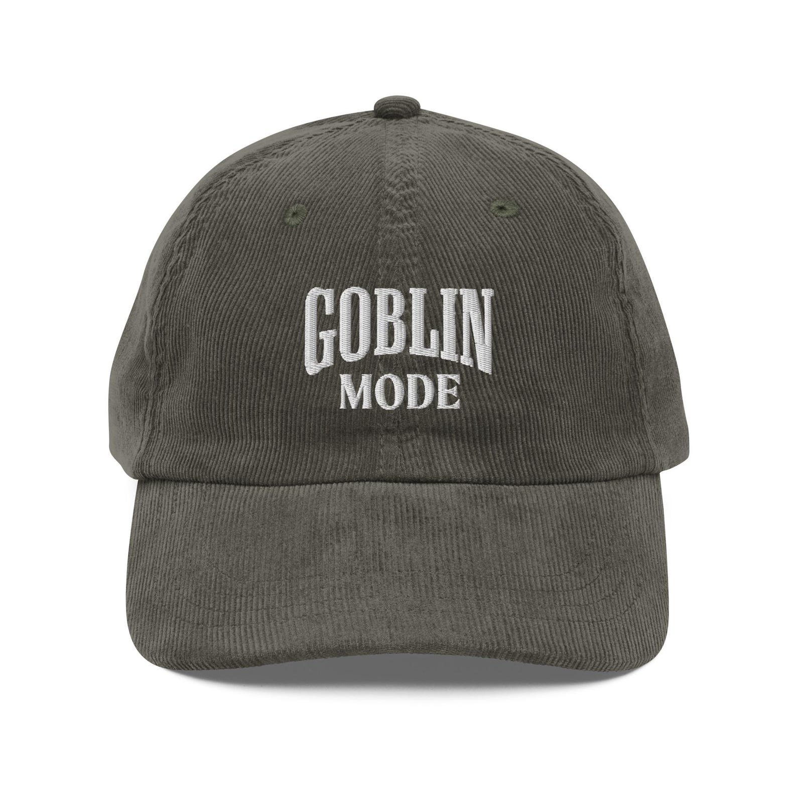 Local Goblin Hat Goblin Mode Hat EMBROIDERY Vintage Corduroy Cap ...