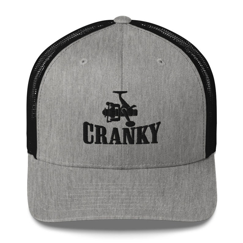 Cranky Fishing Hat Fly Fishing Trout Shirt Embroider Trucker Cap ...