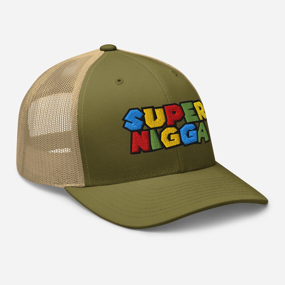 Gamer Gifts Super Nigga Funny Super Mario Parody Hat Goofy Embroidery ...