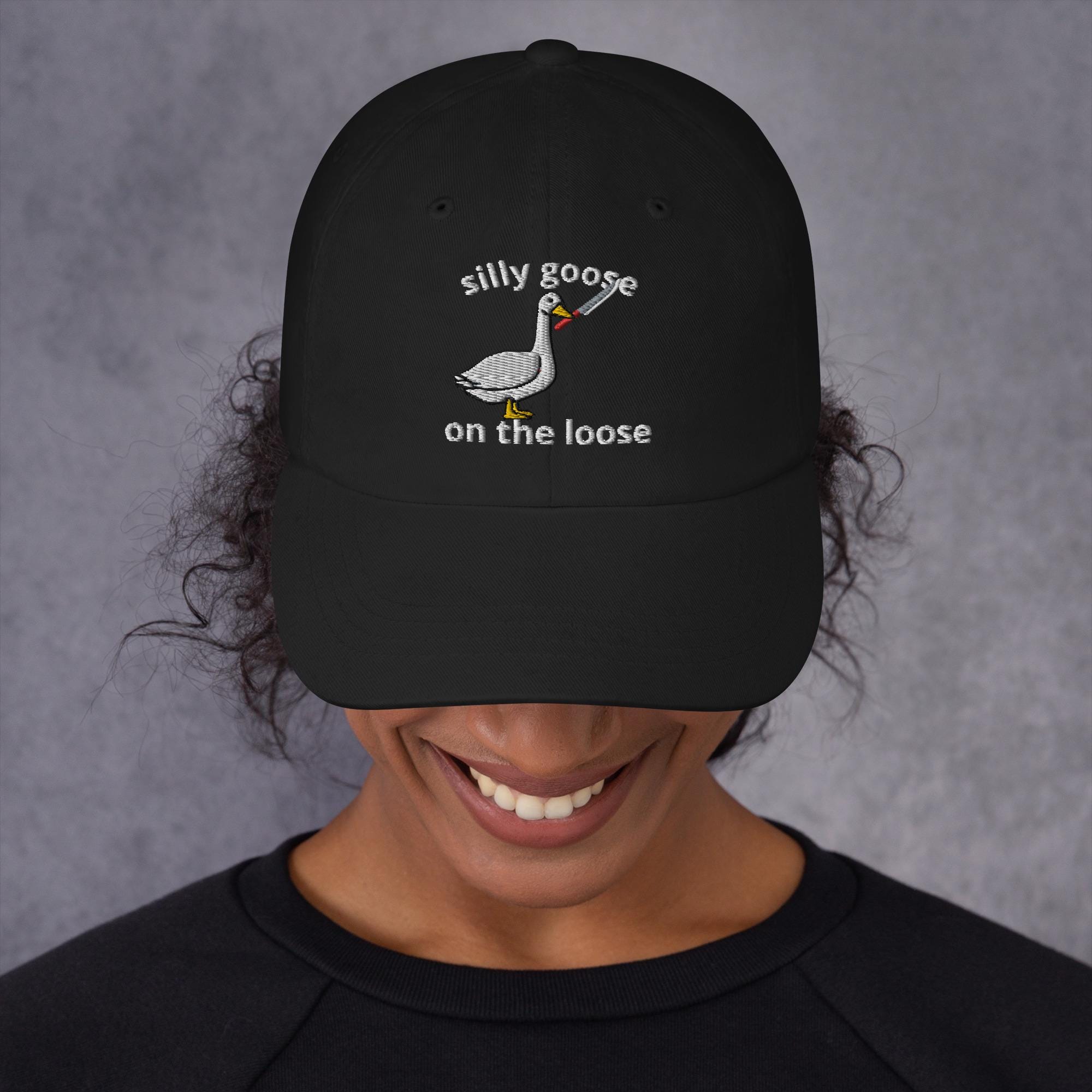 Silly Goose on the Loose Silly Goose With Knife Embroidery Baseball Cap ...