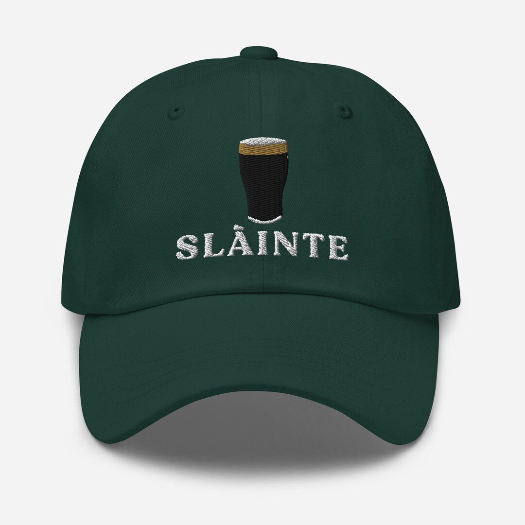 Sláinte Pint Hat Adjustable Beer Stout Drinker Embroidery Baseball Cap ...
