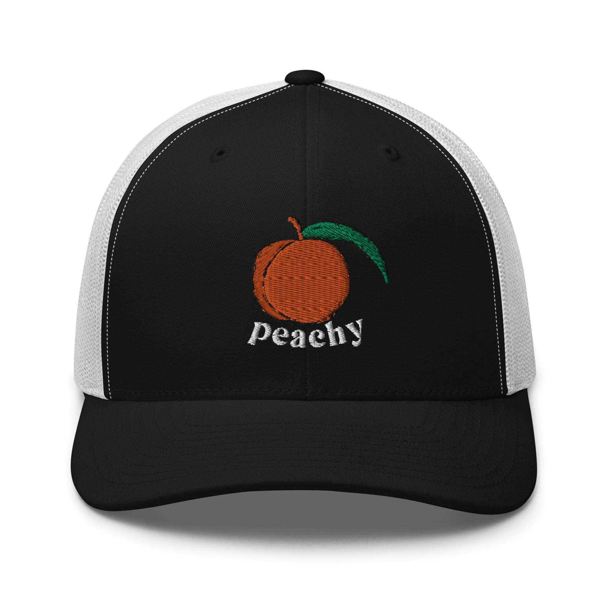 Peach Hat Fruit Shirt Aesthetic Fruit Shirt Embroidery Trucker Cap Hat ...