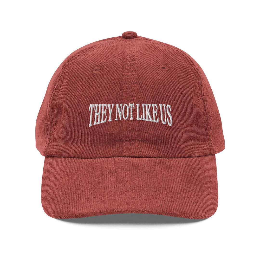 They Not Like Us Hat West Coast Embroidery Vintage Corduroy Cap Hip-hop ...