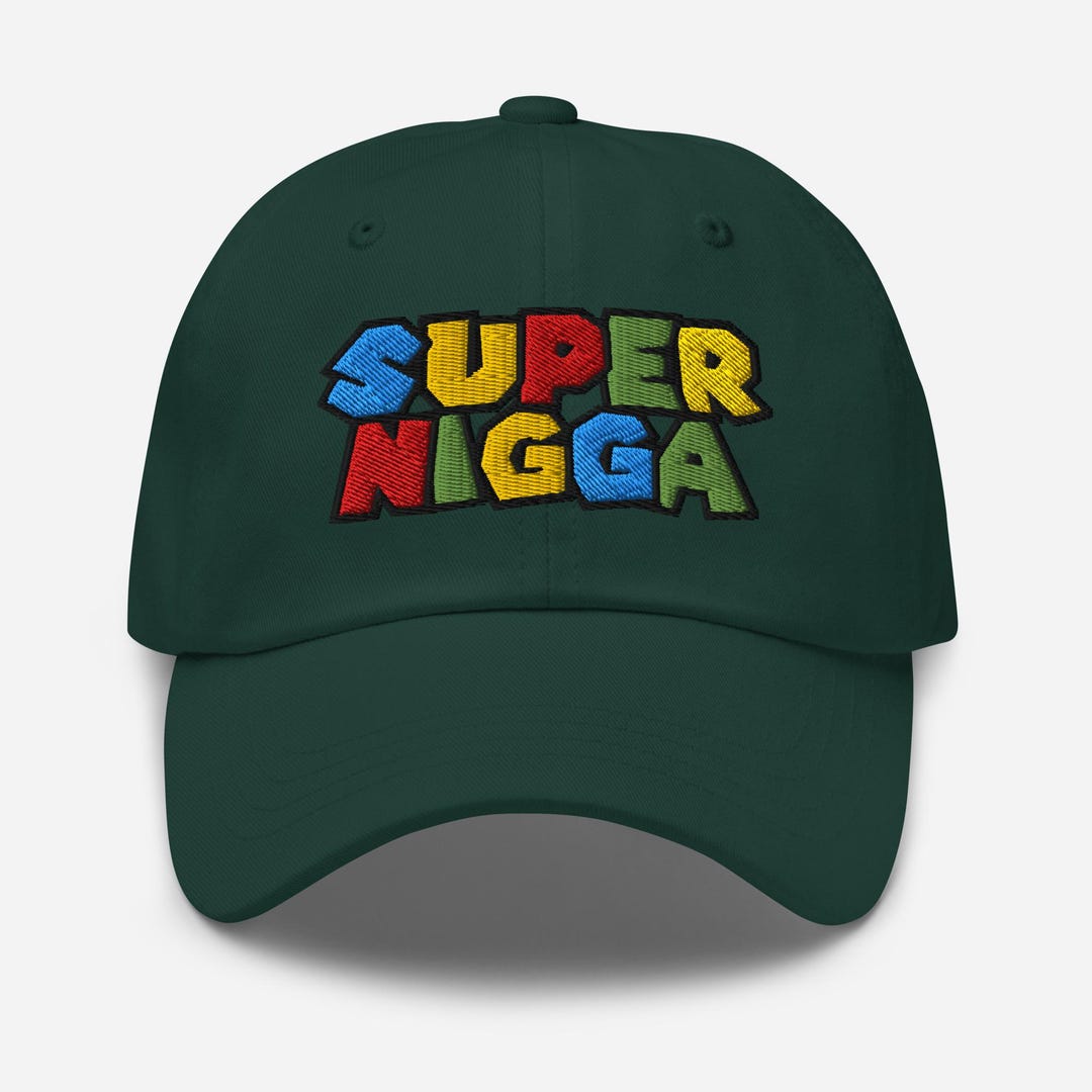 Gamer Gifts Super Nigga Funny Super Mario Parody Hat Goofy Embroidery ...