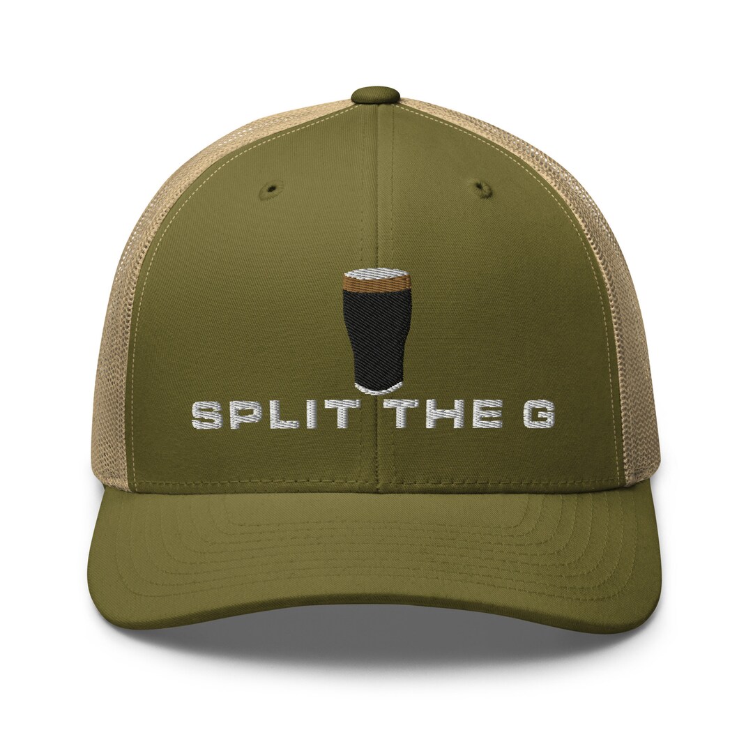 SPLIT THE G Embroidery Trucker Cap Irish Wine Lover Gifts Guinness Pint ...